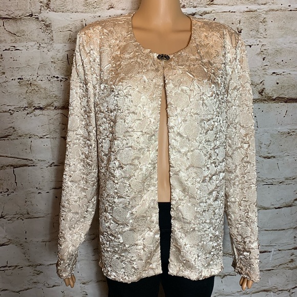 R&M | Sweaters | Vintage Crinkle Cardigan In Champagne | Poshmark